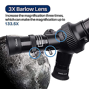 Telescopes for Adults Astronomy, 70mm Aperture 400mm AZ Mount Astronomical Telescope for Astronomy Beginners Kids Adults - Carry Bag Upgraded Tripod and Phone Holder for Photography