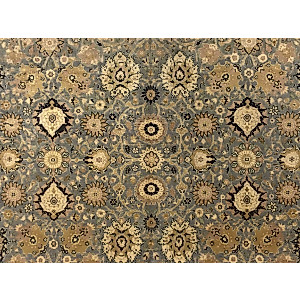 Noori Rug Hand Knotted Area Rug 8'1" x 10'4" Gray/Gold