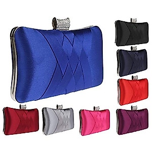 Ro Rox Francesca Retro Vintage Crystal Evening Prom Party Box Clutch Handbag Bag - Pink