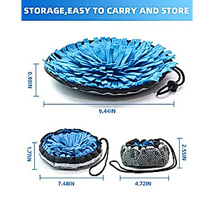 Rabbit Foraging Mat, Interactive Feed Game for Boredom, Small Pet Puzzle Toy, OVMKOV 9.44" x 9.44" Polar Fleece Snuffle Pad Bed Nosework Feeding Mat for Bunny Hamster Guinea Pigs Ferrets Chinchillas