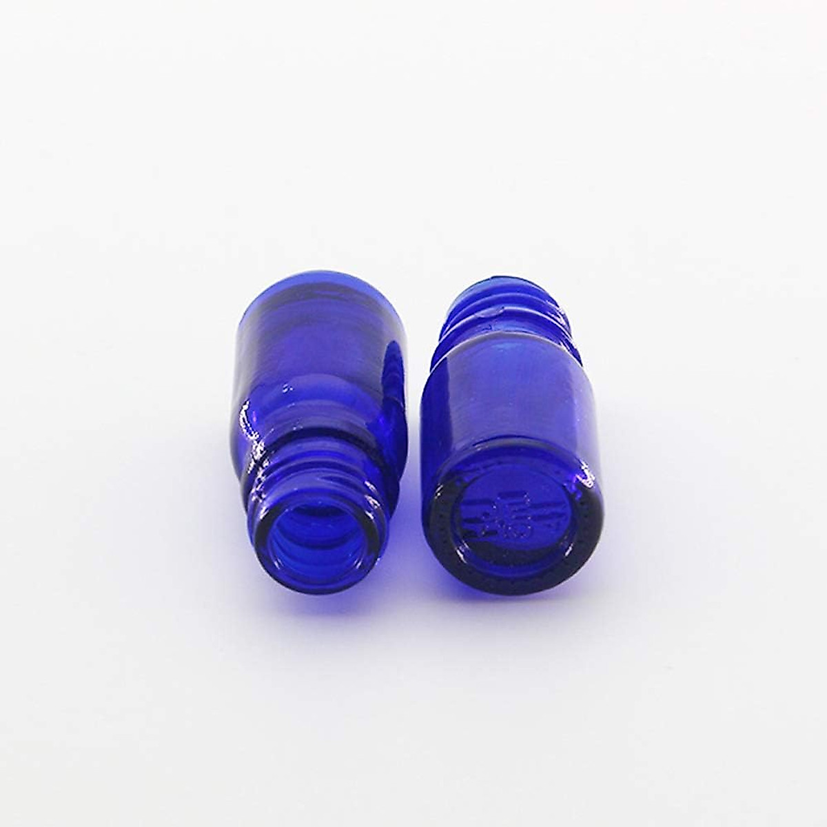 Constore 5ml Cobalt Blue Glass Bottle For Essential Oil Empty Refillable Vials with Euro Dropper Orifice Reducer Liquid Perfume Dispenser Lab Vials Black Coarse Grained Cap-15 Pack
