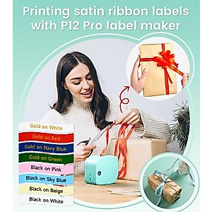 Phomemo P12 PRO Label Maker, Label Maker Machine with Tape, Mini Thermal Label Printer for Labeling Home Office, Bluetooth Label Maker Handheld Labeler Rechargeable for Organization, for Phone & Pad