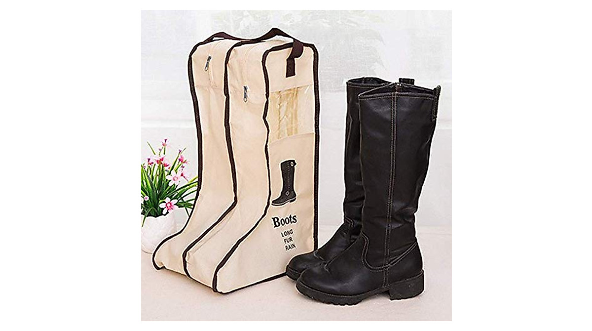 Portable Boots Storage Bag - 2 Pack in Beige