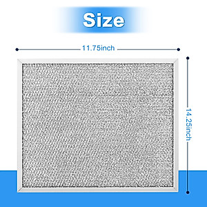 Range Hood Filter Replacement for Broan Model BPS1FA30, 99010299-11-3/4" X 14-1/4" X 3/8" for NuTone Allure WS1 QS2 and Broan QS1 30" Range Hoods (2-Pack)