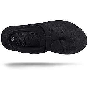 atika CLSL Women's Outdoor Walking Sandals, Open Toe Arch Support Trail Hiking Sandals, Strap Sport Sandals Water Shoes, Yoga Sandal Zen Black, 7