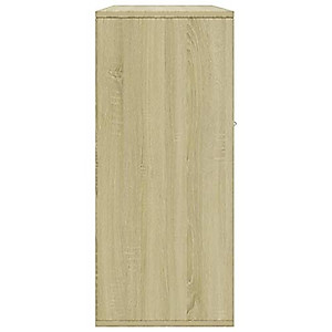 Homvdxl Sideboard Buffet Cabinet, Wide Kitchen Storage Cabinet with Drawer and 3 Doors, Buffets Table for Bar, Dining Room, Hallway, Cupboard Console Table, Accent Cabinet (White+Brown)