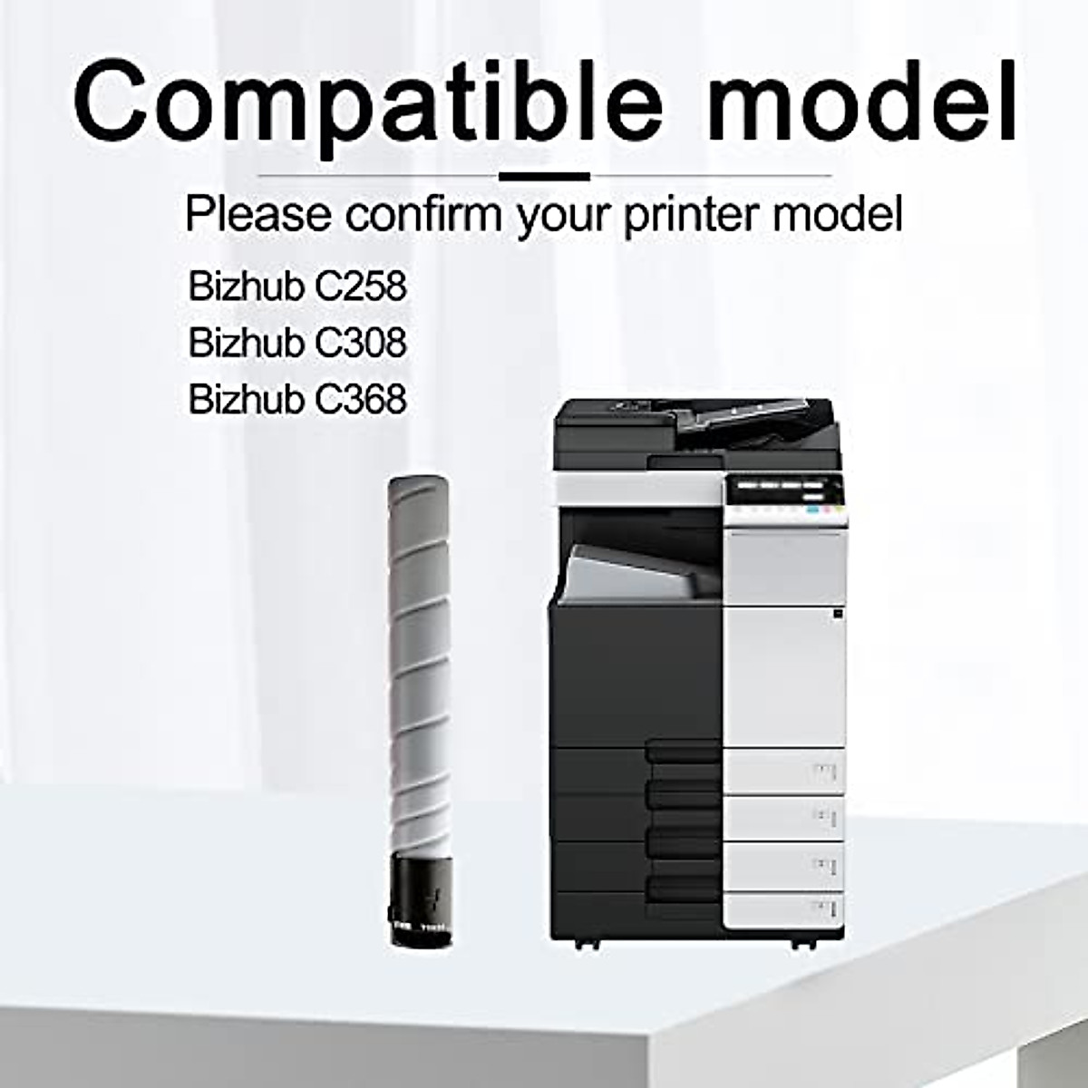 2PK Black Compatible TN324K | A8DA130 Toner Cartridge Replacement for Konica Minolta Bizhub C258 C308 C368 Printer-by MIGUICOLOR