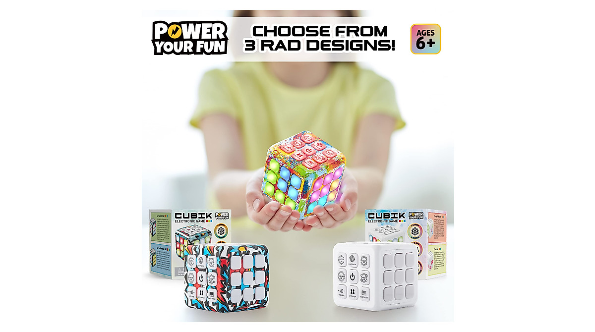 Power Your Fun Cubik LED Flashing Cube - Brain & Memory Game