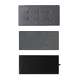 Otto & Ben 30" Storage Ottoman with SMART LIFT Top, Upholstered Tufted Bench, Foot Rest, Dark Grey