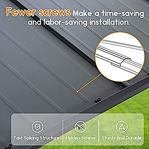 Warmally 12'×14' Hardtop Gazebo with Stable Support Posts, Outdoor Metal Gazebo with Nettings and Curtains Fast-Splicing Aluminum Structure for Patio Backyard Deck and Lawns