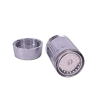 2 Package 3-Color Temperature Sensitive Gradient LED Water Faucet Light Water Stream Color Changing Faucet Tap Sink Faucet for Kitchen and Bathroom