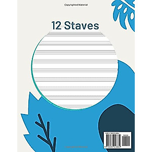 Blank Piano Sheet Music Notebook: Piano Manuscript Paper For Beginners And Intermediate, Piano Writing Notebook With 120 Pages 6 Staves Per Page, Full ... [Perfect Gift For Pianists & Piano Teachers]
