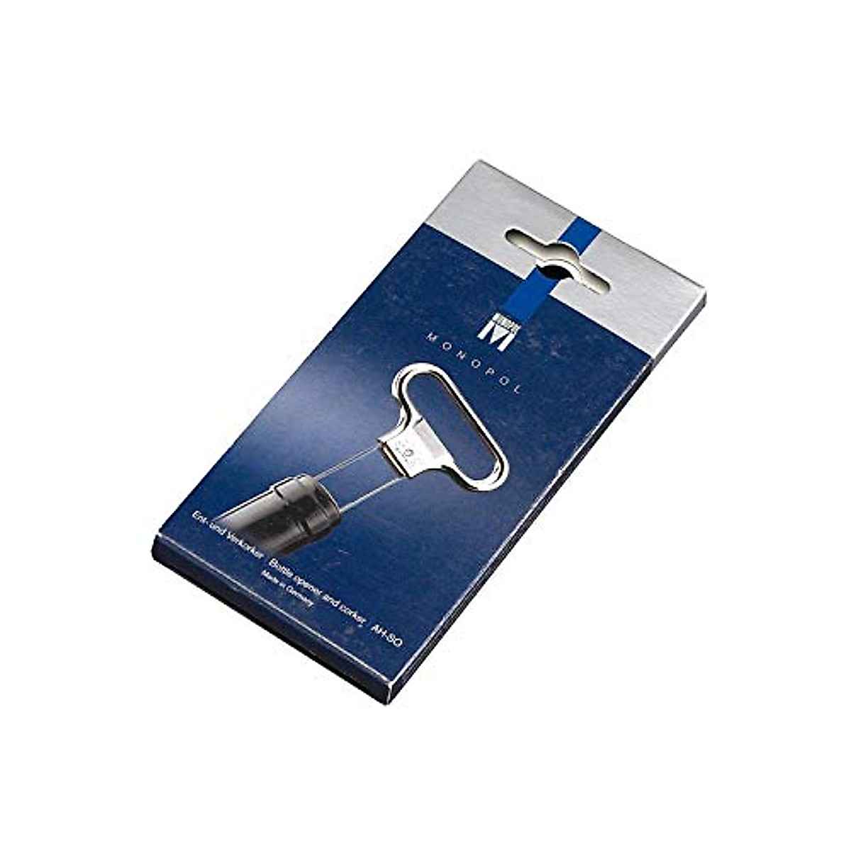 Monopol Westmark Germany Steel Two-Prong Cork Puller with Cover (Silver Satin)