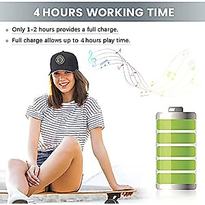 QZTELECTRONIC Bone Conduction Headphones, Bluetooth Headphones Wireless, Waterproof Headset with Microphone, Bone Conduction Cap for Cycling, Running, Fishing, Ideal Gift for Men/Women, Black