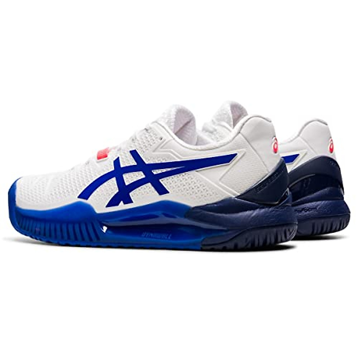 ASICS Women's Gel-Resolution 8 Tennis Shoes, 7.5, White/Lapis Lazuli Blue