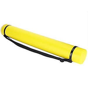 Blueprint Tube, Moisture-Proof Documents Storage Tube, with Strap for Posters Maps(yellow)
