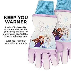 Disney Girls Winter Hat with Knit Mittens Set and Insulated Ski Ages 2-4 or Frozen Knit Gloves and Glove Set, Age 4-7