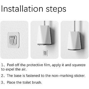 Toilet Bowl Brush Floor Wall Mounted Toilet Brush Plastic Floor Toilet Cleaner Brush Bathroom Toilet Brush with Stand