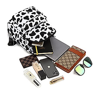 Yusudan Mini Backpack Purse for Women Girls, Small Backpack for Teens Kids School Travel (Cow Print)