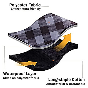 Large Waterproof Shower Cap for Men - Kenllas Reusable Adjustable Bath Cap for Dreadlock Braids Curly Hair (Gray)