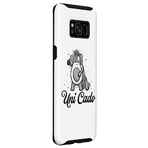 Galaxy S8 Uni Cado, Cute Avocado, Funny Unicorn, Guacamole, Vegan Case