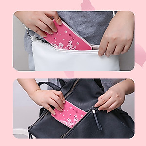 NANANINO Switch Game Case Pink, Cherry Blossoms Pattern Switch Game Card Case with 24 Game Card Slots and 24 Micro SD Card Slots