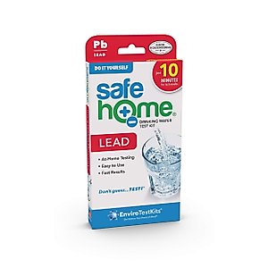 Safe Home® DIY Lead in Drinking Water Test Kit – at Home Testing for Lead in City Water or Well Water – Detection to 5ppb – 10 Minute Test – Single Pack