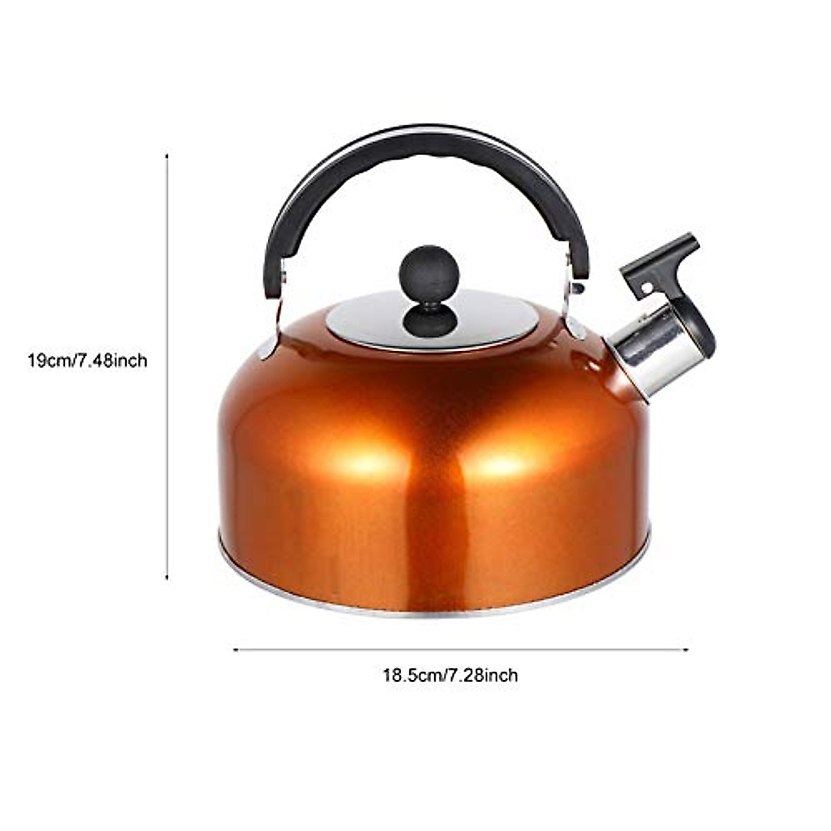 Stainless Steel Tea Kettle Steel Teapot Handle Whistling Tea Pot for Stovetop Home Kitchen Office Tea Coffee Hot Water Pot Teapot