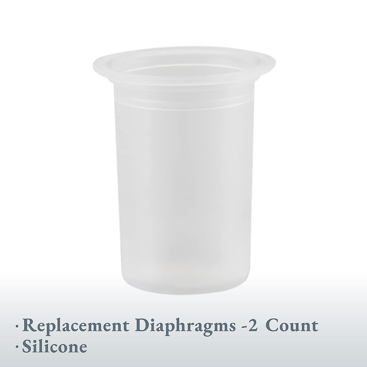 Ameda Silicone Diaphragms Clear 2 Count, Replacement Diaphragms Compatible with Ameda Breast Pumps and Ameda HygieniKits, Maintain Pump Performance, BPA Free DEHP Free