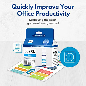 502XL Ink Refill Bottles LOMEN Cyan Replacement for epson 502XL 502 ET-2850 ET-3830 ET-3850 ET-2760 ET-3760 ET-15000 ET-4760 ET-4850 ET-2700 ET-2750 ET-3710 ET-3750 ET-4750 ET-3700 (1 Pack,Cyan)