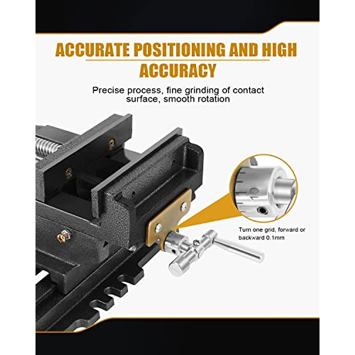 GYZJ 𝟔" 𝐂𝐫𝐨𝐬𝐬 𝐒𝐥𝐢𝐝𝐞 𝐕𝐢𝐬𝐞 Drill Press Milling Vise, 𝟔 in Jaw Width, 𝟔.𝟏 in Max Jaw Opening, Bench Mount Clamp Machine Vice Holder Clamping Tool for CNC Woodworking Milling Machine