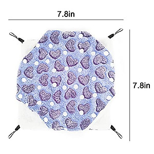 Oagsln 2 Pieces Small Guinea Pig Rat Hammock Guinea Pet Small Animal Hanging Hammock Bunkbed for Sugar Glider Squirrel Playing 7.8 x 7.8 inch(Coffee and Purple)