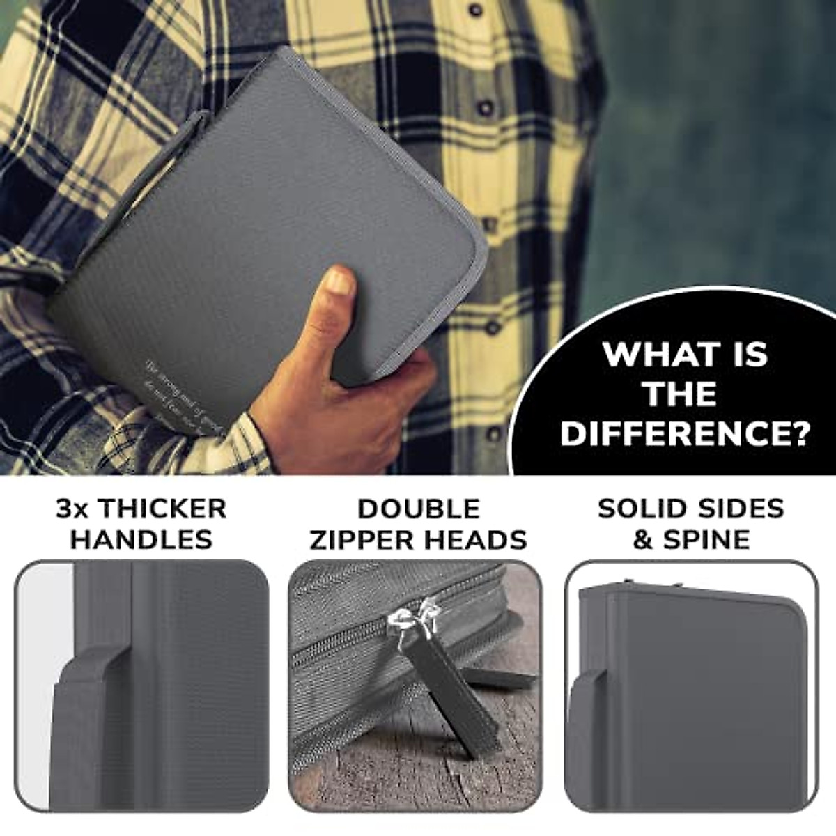 Set of 2 Bible Cover Cases for Men and Women Large & Medium Sizes by DEHITE