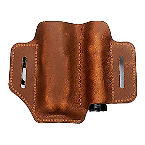 EASYANT Leather Belt Organizer for Men, Leatherman Sheath with Pen Holder, Key Fob, Flashlight Sheath, EDC Multitool Sheath for Belt