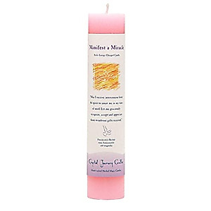CRYSTAL JOURNEY Candle Pillar Manifest Miracle, 1 EA