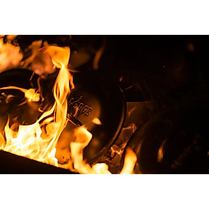 Lodge L10DCO3 Cast Iron Deep Camp Dutch Oven (5-Quart) and Lodge 3TP2 Camp Dutch Oven Tripod (43.5-Inch, Black)