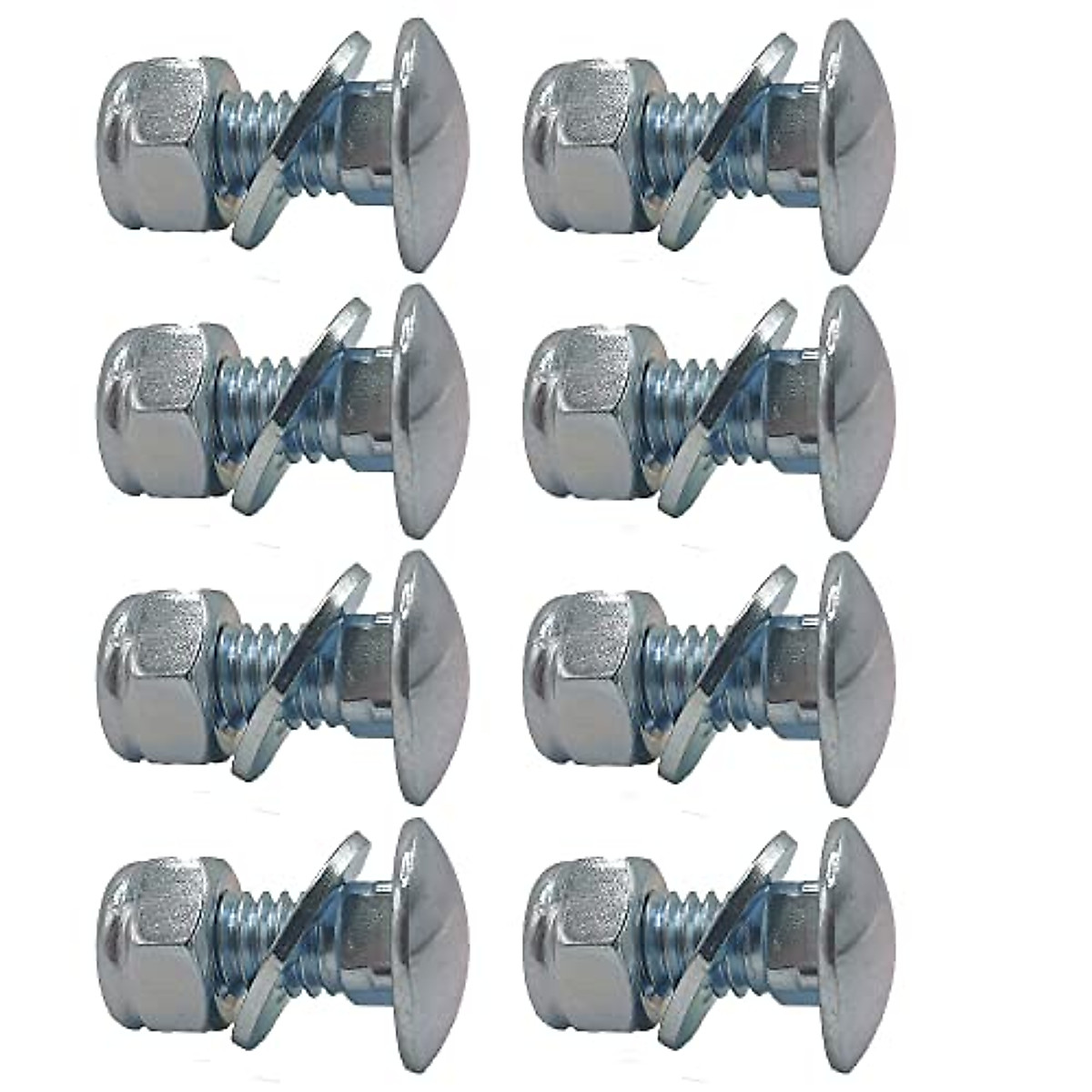 Pack of 8, 710-0451 710 0451 SnowBlowers Skid Shoe (5/16-18) 3/4" Carriage Bolts Nuts and Washers Kit fits MTD Cub Cadet 736-0242 712-04063 784-5580 Oregon 73-031 Rotary 8828