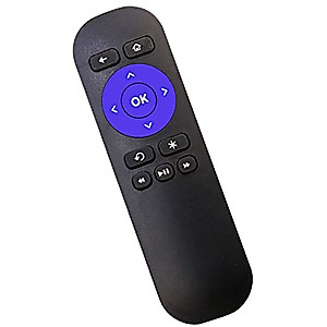 Smartby Replacement Remote Control Compatible with Roku Models Roku 1 (Lt, Hd); Roku 2 (Xd, Xs); Roku 3 (Do NOT Support Roku Streaming Stick, Hdmi Stick and Game) Function 100% Same As Original