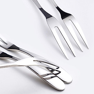 6Pcs Professional Escargot Forks, Mini Forks for Oyster and Shellfish, Appetizers Tasting Forks, Cocktail Fruit Forks