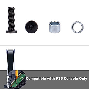 IKPEK 5Pcs SSD Screw for PS5 and 5Pcs Ring Replacement and 1Pcs Screwdriver for Sony Playstation 5 Console Solid State Drive
