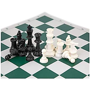 Tradeopia Corp. Chess Set Roll-up Travel Chess in Carry Bag with Shoulder Strap Easy to Carry (Premium Pieces)