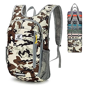 SKYSPER Small Daypack 10L Hiking Backpack Packable Lightweight Travel Day Pack for Women Men(Camouflage)