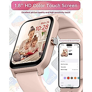 Smart Watches for Men Women (Answer/Make Call), Alexa Built in, 1.8" Full Touch Screen Fitness Tracker with Heart Rate SpO2 Sleep Monitor IP68 Waterproof Smart Watch for iPhone Android Phones