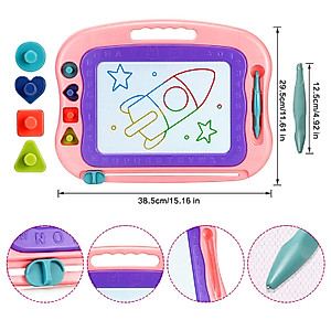 Wellchild Magnetic Drawing Board,Toddler Toys for Girls Boys 3 Year Old Gifts,Magnetic Doodle Board for Kids,Large Etch Magnet Sketch Doodle Pad Christmas Easter Valentines Day Gifts for Kids
