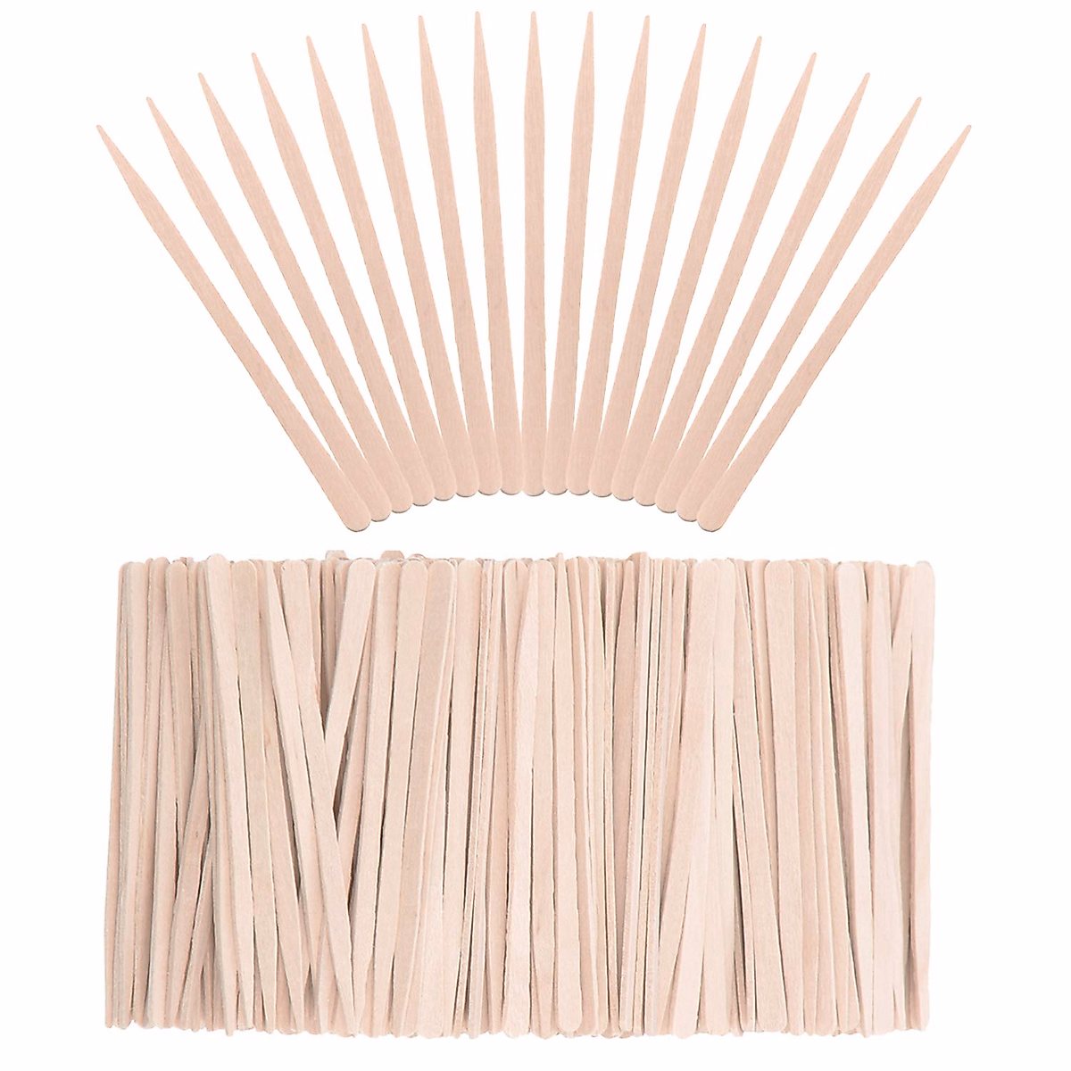 Whaline 400 Pieces Small Wax Sticks Wood Spatulas Applicator Craft Sticks for Hair Eyebrow Removal
