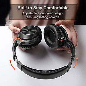 FOGEEK Apollo Active Noise Cancelling Headphones, Bluetooth Headphones with Mic Deep Bass Hi-Fi Sound, 30 Hours Playtime, Wireless Headphones for Traveling Mowing Airplane TV PC Cellphone