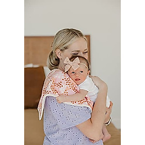 Baby Burp Cloth Large 21''x10'' Size Premium Absorbent Triple Layer 3-Pack Gift Set"Rue" by Copper Pearl