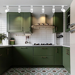 Arcfox 7W 3000K LED Track Lighting Heads Dimmable 3 Wire Single Circuit H Type Track Light Fixture ETL CRI90 for Dining Room Kitchen Accent Lighting 6 Pack White