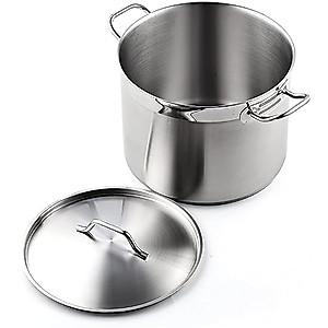 Cooks Standard Stockpots Stainless Steel, 8 Quart Professional Grade Stock Pot with Lid, Silver
