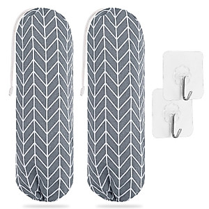 SWISSELITE 2Pcs Plastic Bag Holder, Wall Mount Plastic Bag Organizer, Large Grocery Bag Storage Dispenser, 22x9 in